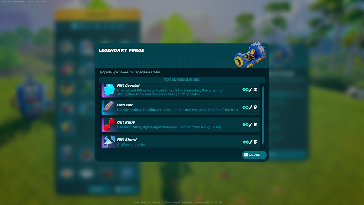 How to Make Legendary Forge in LEGO Fortnite Odyssey - Prima Games