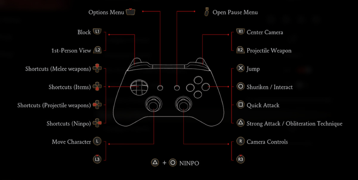 Ninja Gaiden 2 Black Complete Controls for PC and Controller