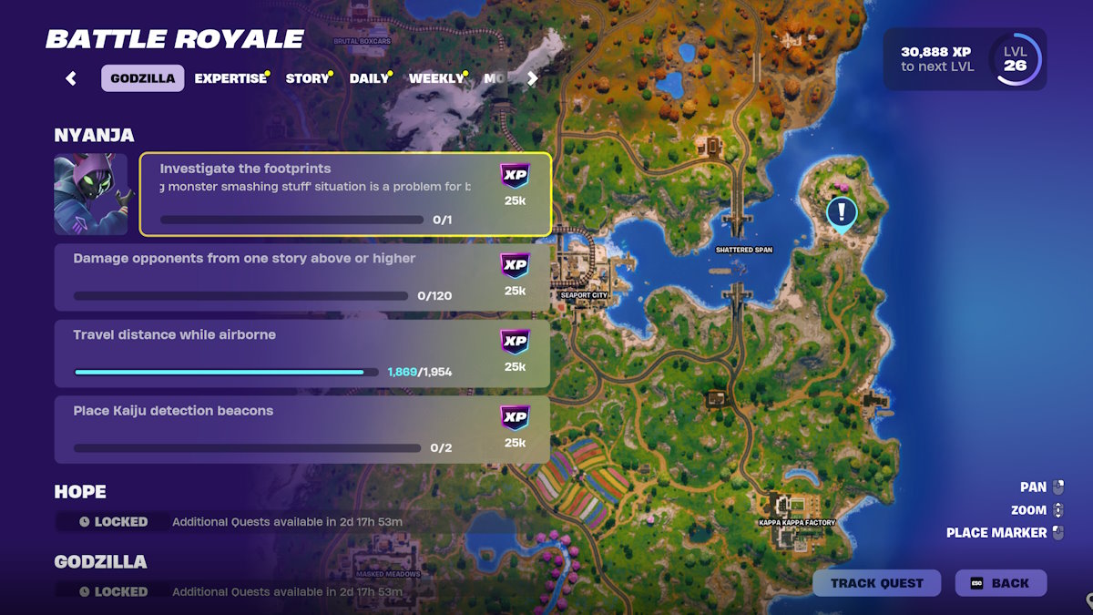 How to Find Godzilla's Footprints in Fortnite Chapter 6 Season 1 ...