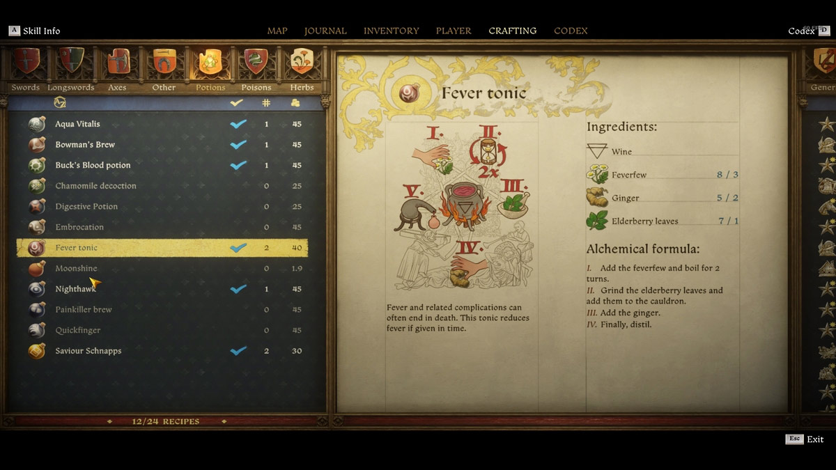 How to Get Fever Tonic Herbs & Craft Potion in Kingdom Come Deliverance ...