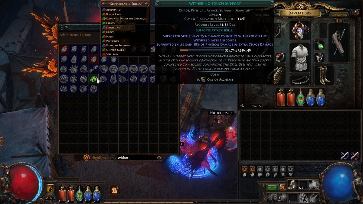 How to Get the Withering Touch Gem in Path of Exile - Prima Games