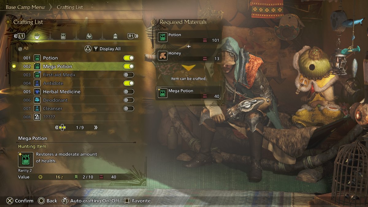 How to Craft All Types of Potions in Monster Hunter Wilds - Prima Games