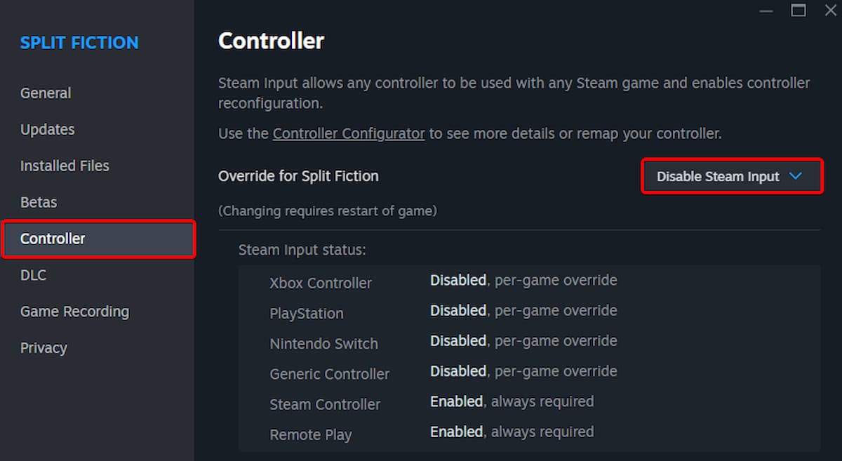 Split Fiction Complete Controls for PC and Controller
