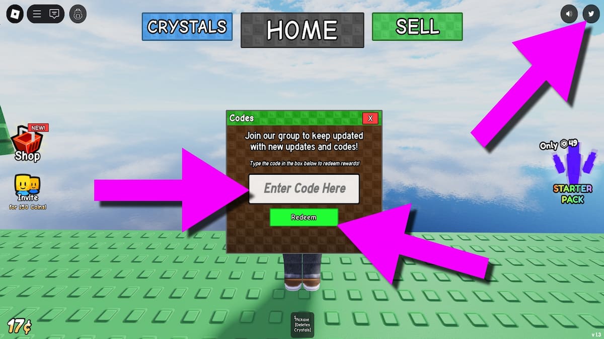 Redeeming Grow Crystals codes is easy if you follow the steps below: