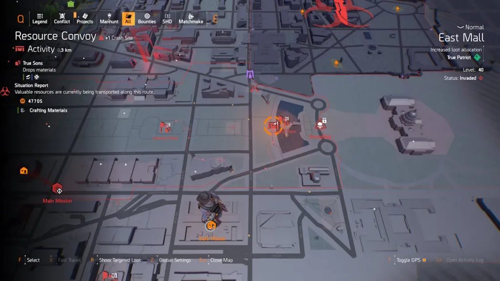 The prompt for the first activity is “Disrupt enemy supply chains.”